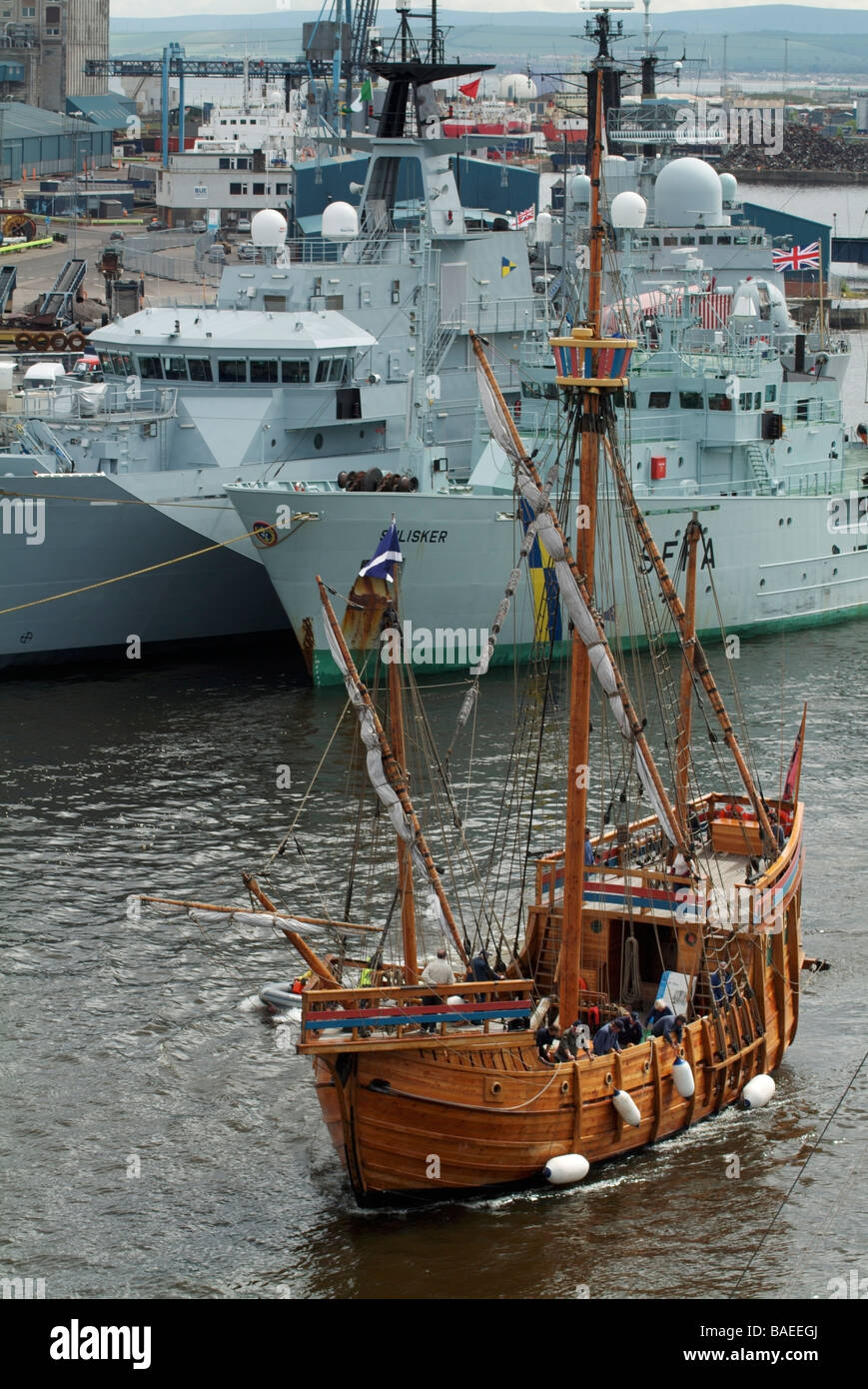 The matthew replica wooden sailing ship Banque de photographies et d ...