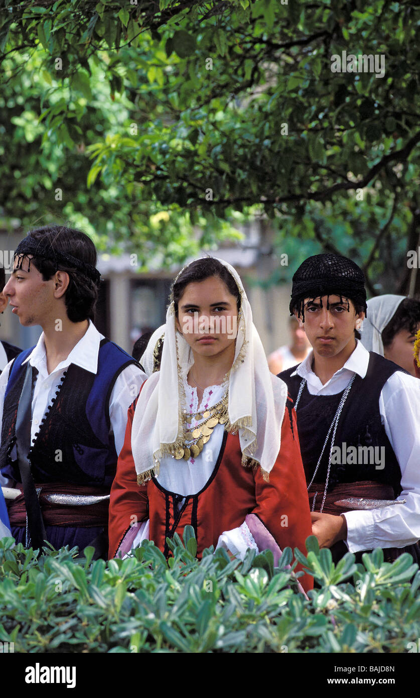 Grèce, Crete, Lassithi, fête traditionnelle Photo Stock - Alamy