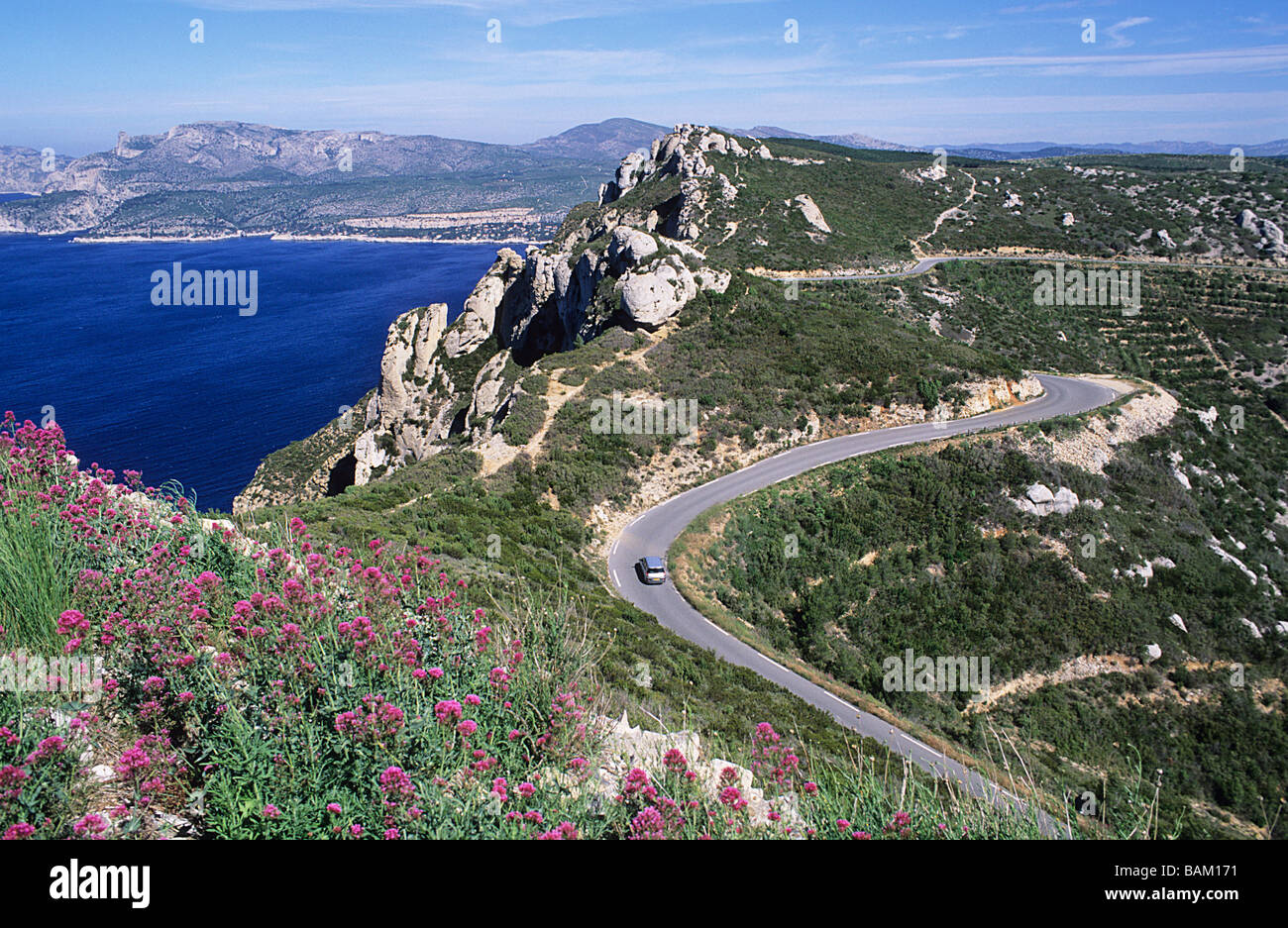 France, Bouches du Rhône, Cassis, route des cretes (la route des Crêtes ...