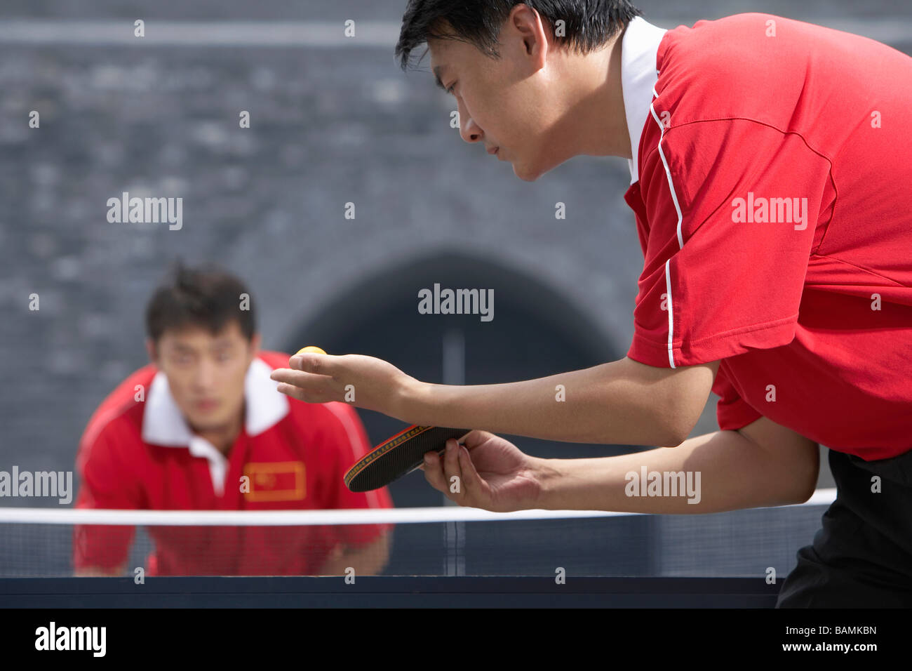 Ping pong players Banque de photographies et d’images à haute ...