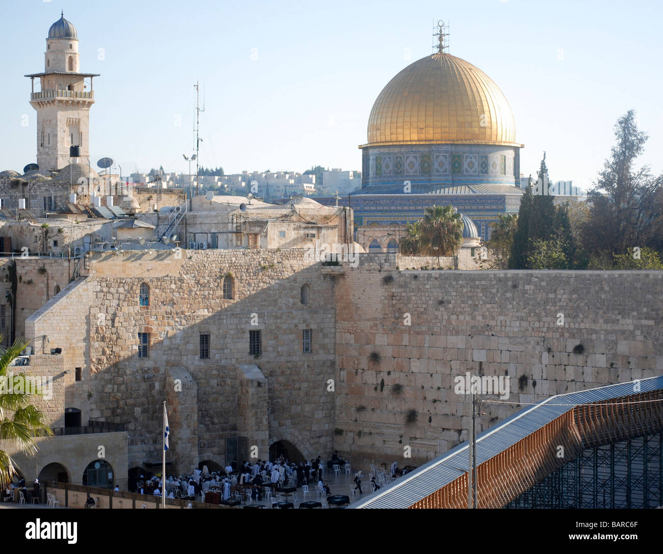 Israël Jérusalem Vieille Ville Dôme du rocher sur le mont du Temple et ...