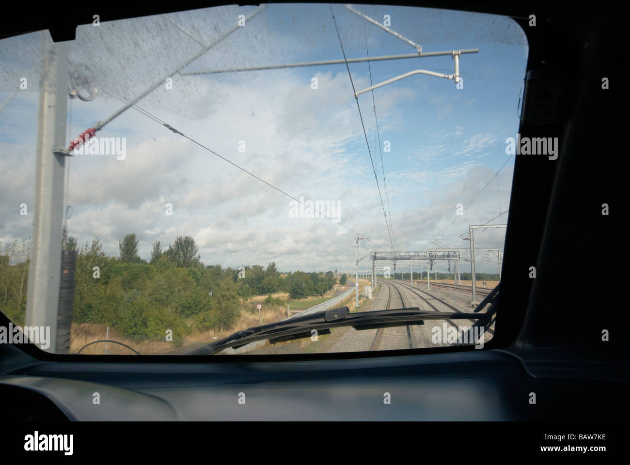 Vue depuis la cabine du train Banque de photographies et d’images à ...