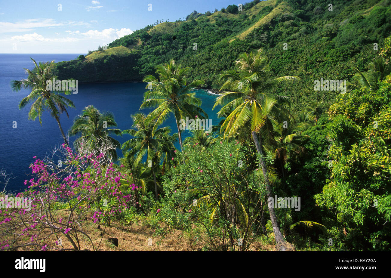 Voir à Hapatoni Bay à l'île de Tahuata, Polynésie Française Photo Stock ...