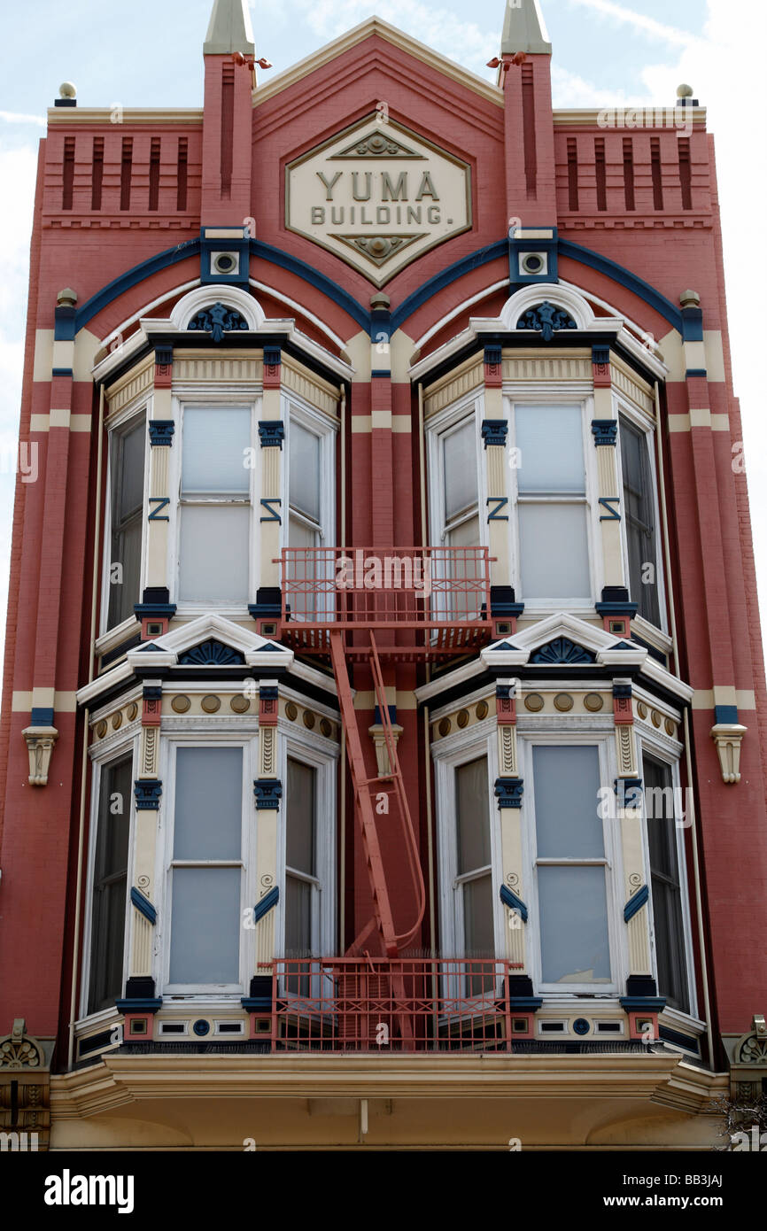 Façade du bâtiment de yuma construit en 1882 l'un des centres-villes ...