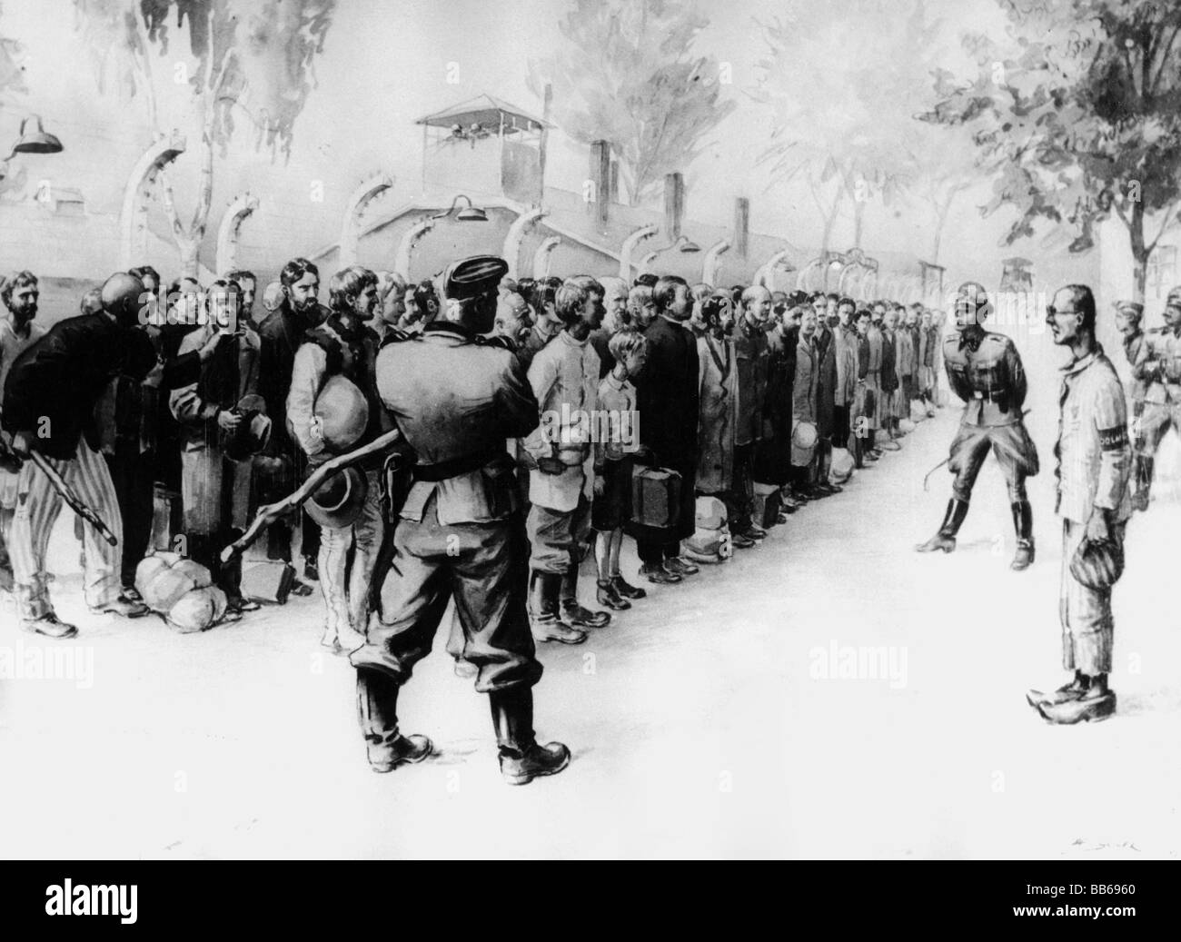 Dessin Camps De Concentration Banque Dimages Noir Et Blanc Alamy