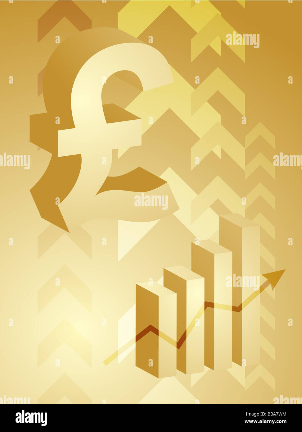 Résumé Le succès financier illustration avec pound currency Photo Stock ...