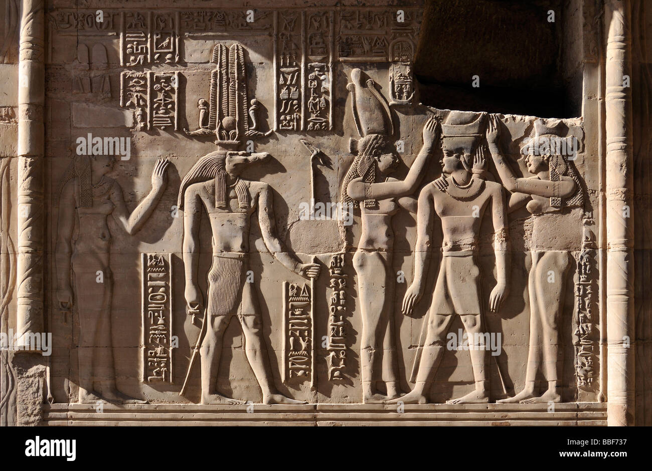 Tête de crocodile Sobek Dieu et d'autres divinités au Temple de Sobek ...