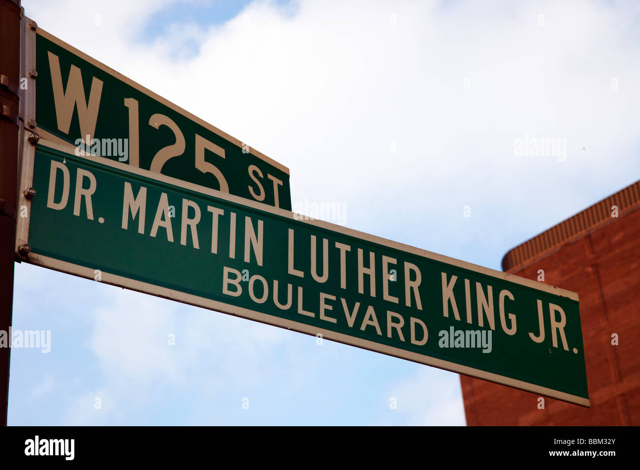 Martin Luther King Boulevard, 125 rue Harlem Photo Stock - Alamy