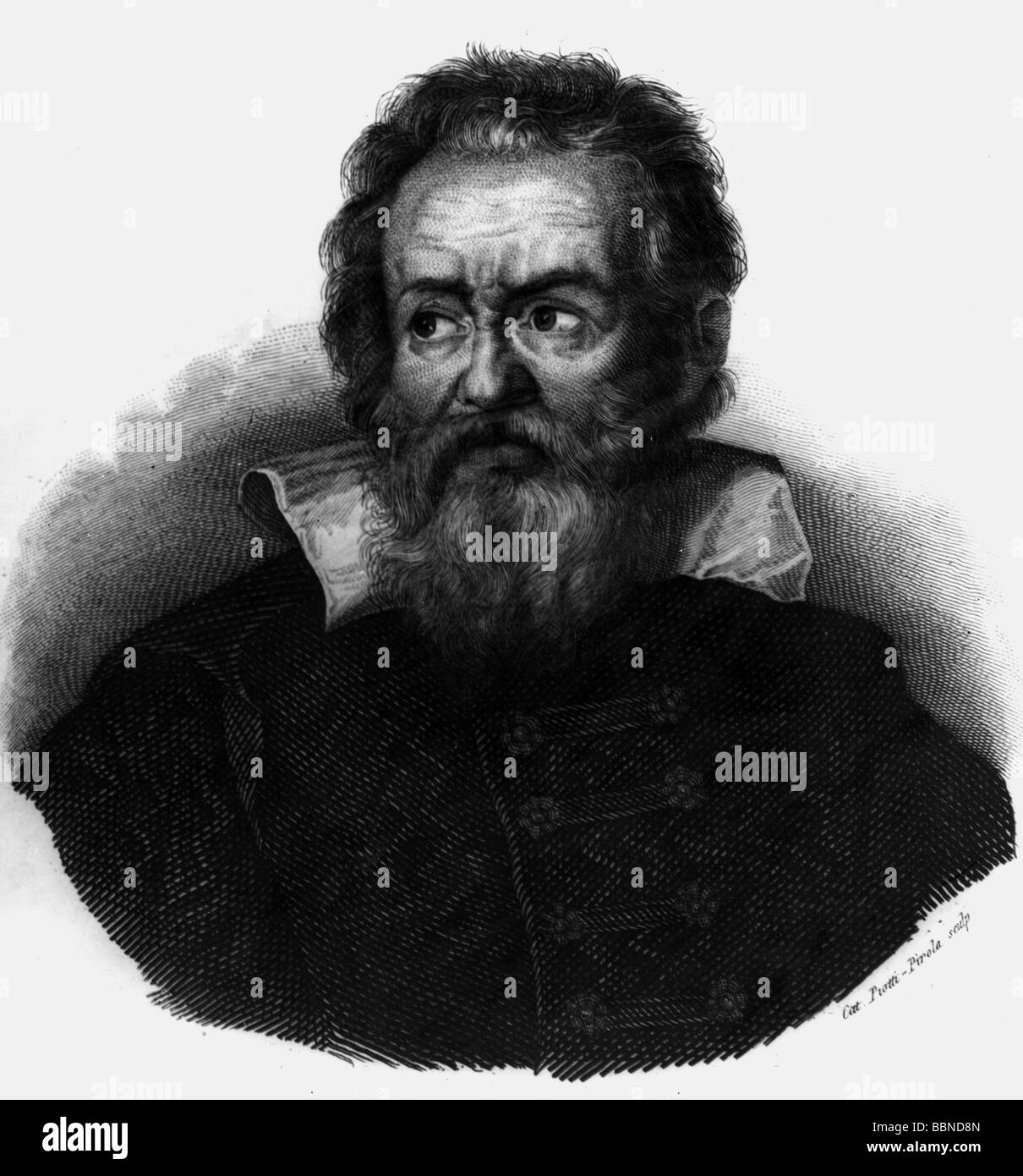 Galileo galilei portrait Banque d'images noir et blanc - Alamy