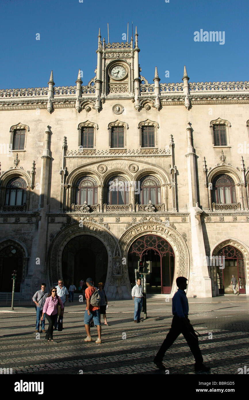 Rossio train station lisbon portugal Banque de photographies et d ...