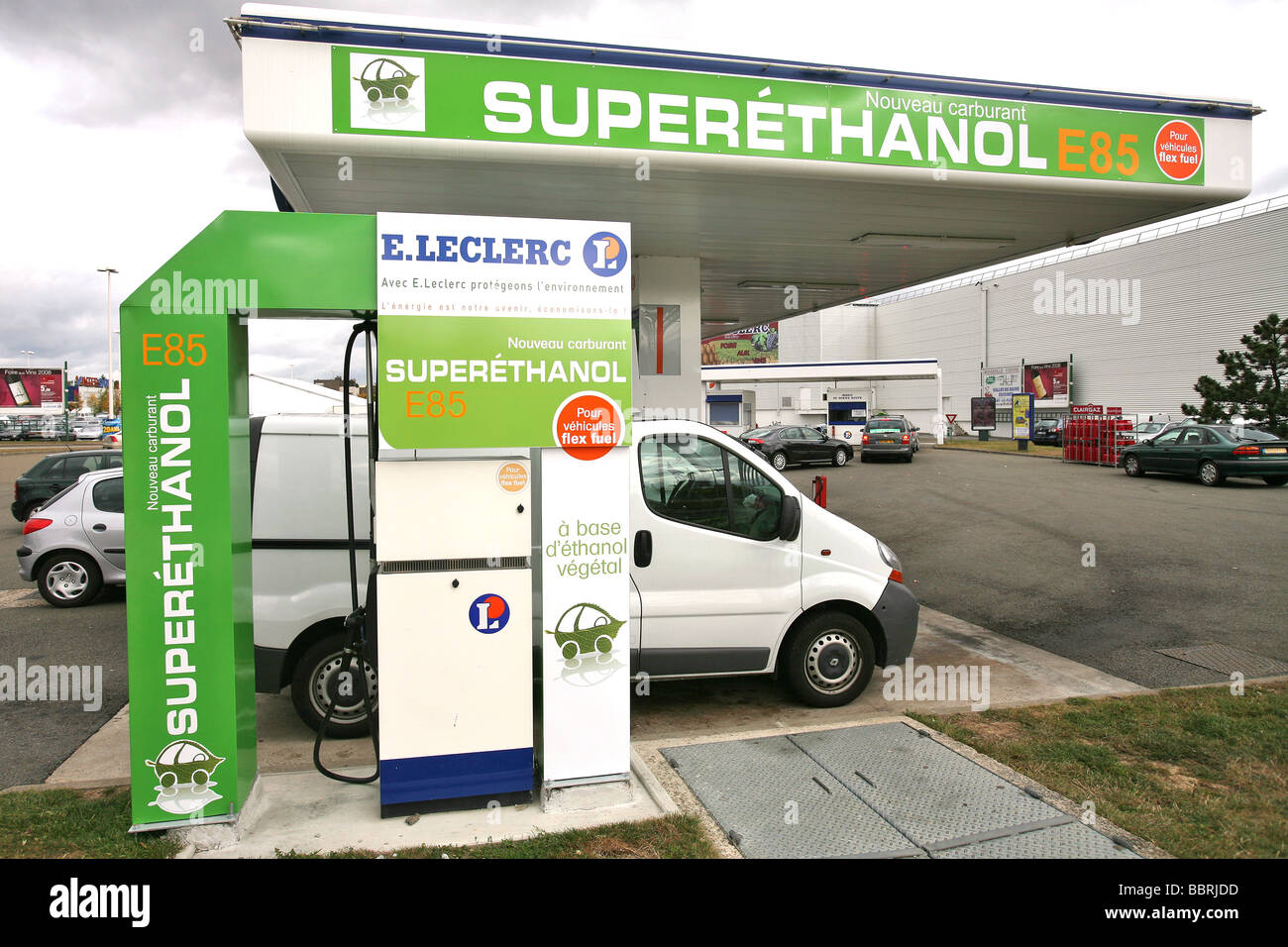 Pompe Super Ethanol, E 85, E85, CENTRE COMMERCIAL E.LECLERC, BOIS D'ARCY, (78 Photo Stock - Alamy