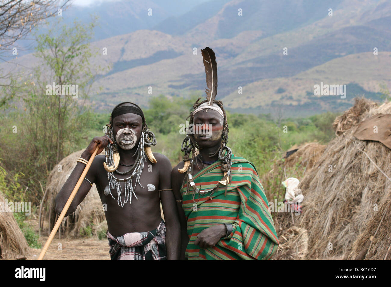 L'Éthiopie Afrique Debub Zone d'Omo tribus Mursi Photo Stock - Alamy