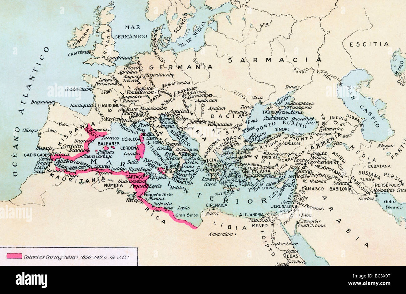 Carthage map Banque de photographies et d’images à haute résolution - Alamy