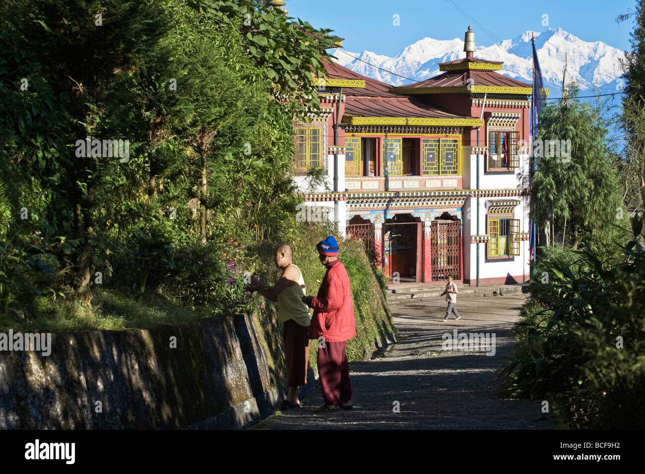 L'Inde, le Bengale occidental, Darjeeling, Bhutia Busty Gompa ...