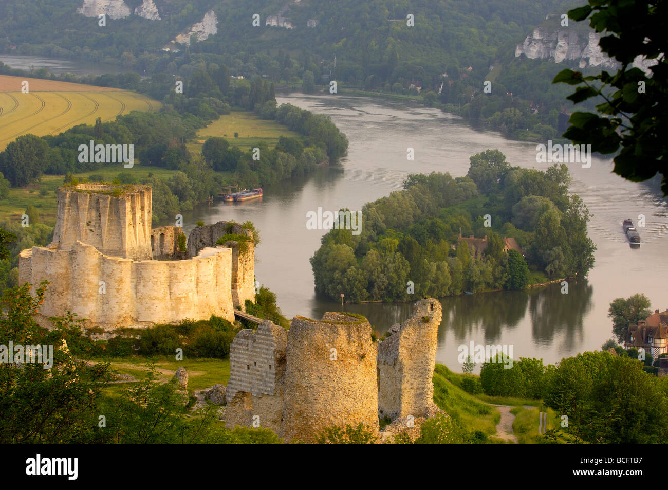 Meander seine river galliard castle Banque de photographies et d’images ...