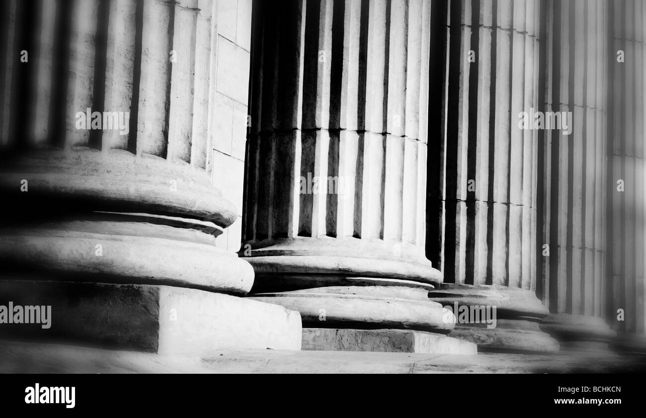 Piliers colonnes classiques Banque d'images noir et blanc - Alamy