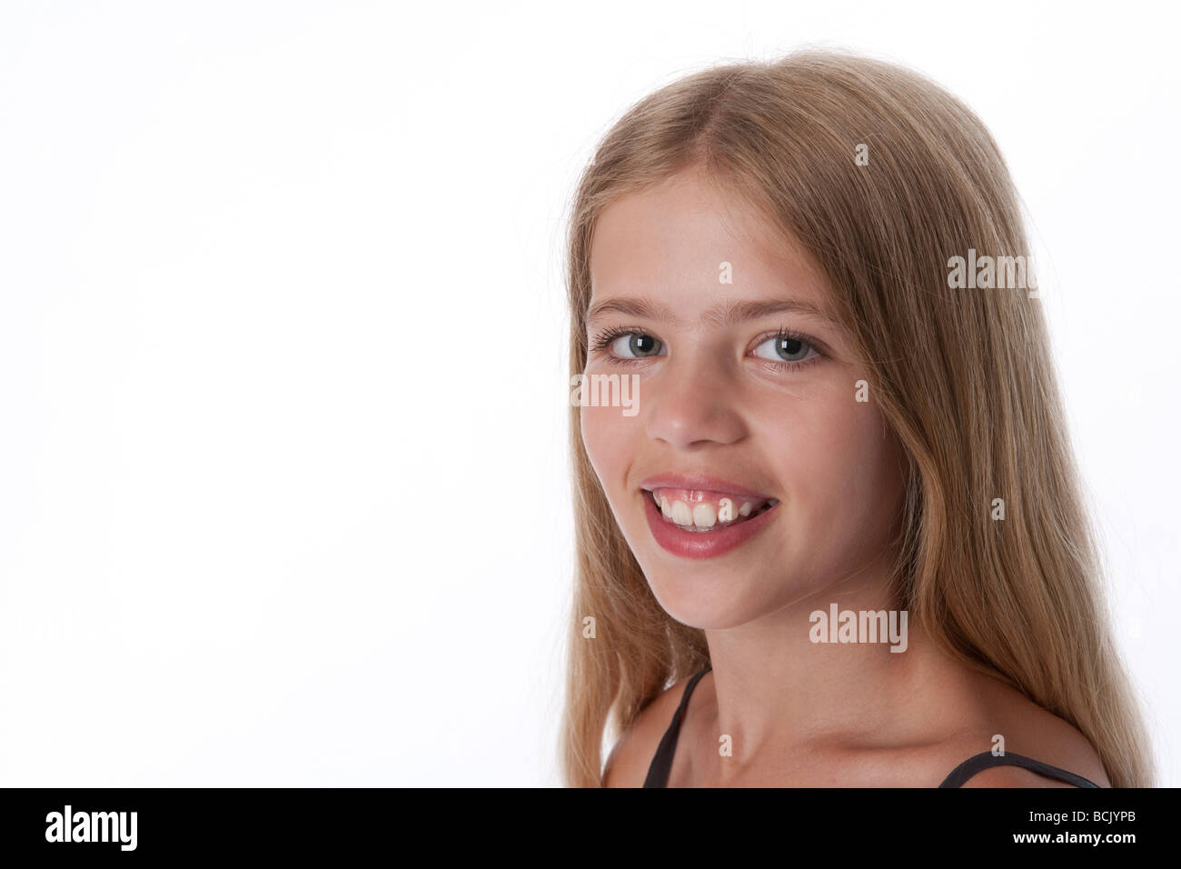 Fille Blond Aux Yeux Bleu De 10ans Banque De Photographies Et Dimages