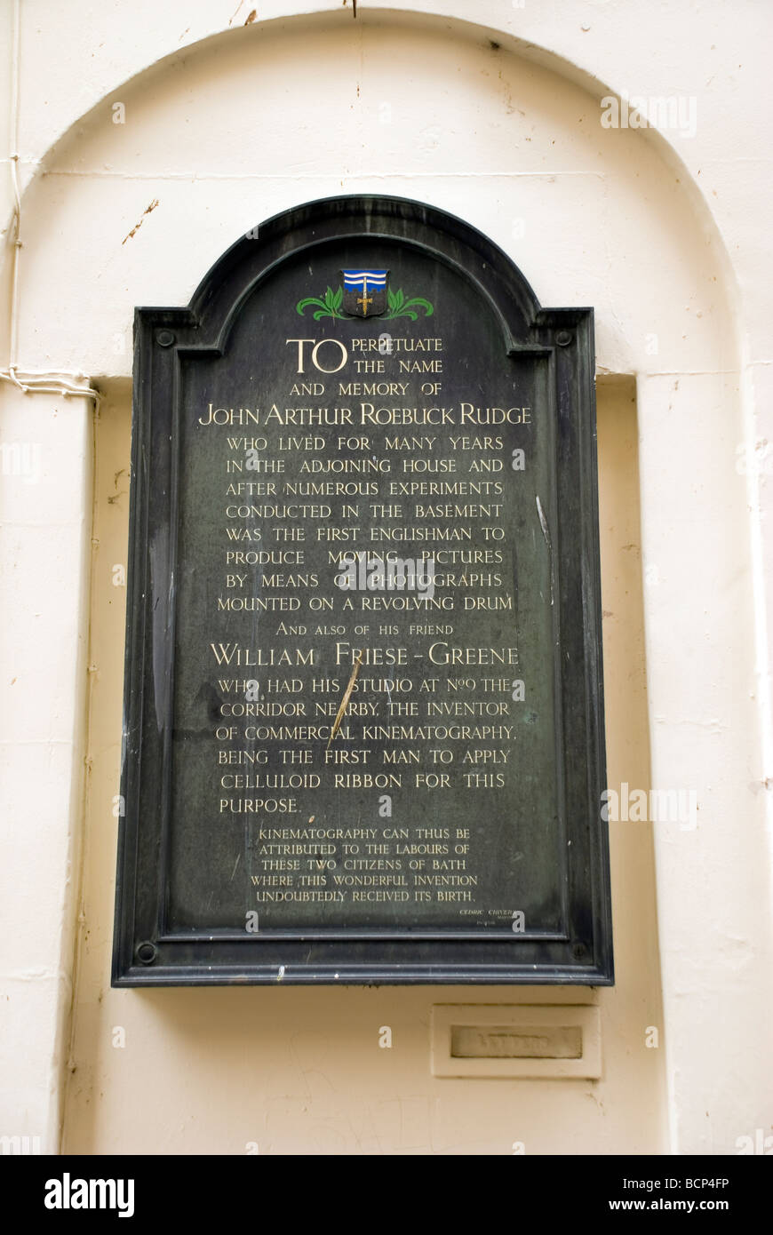 Baignoire BaNES England UK Wall plaque commémorant John Arthur Roebuck ...