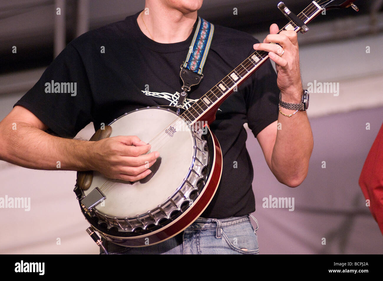 Banjo cowboy busker Banque de photographies et d’images à haute ...