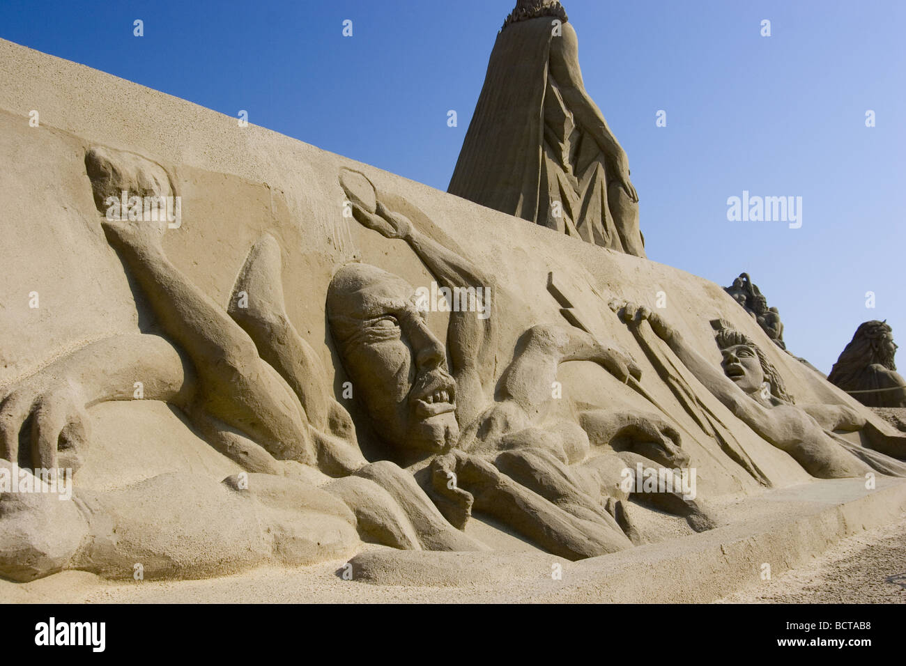 Sculpture sur sable de Cronos, figure de la mythologie grecque Photo ...