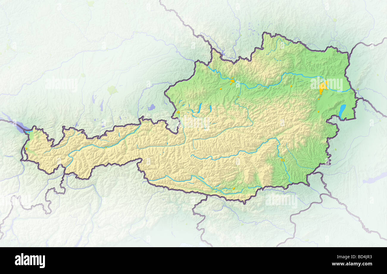 Austria map Banque de photographies et d’images à haute résolution - Alamy