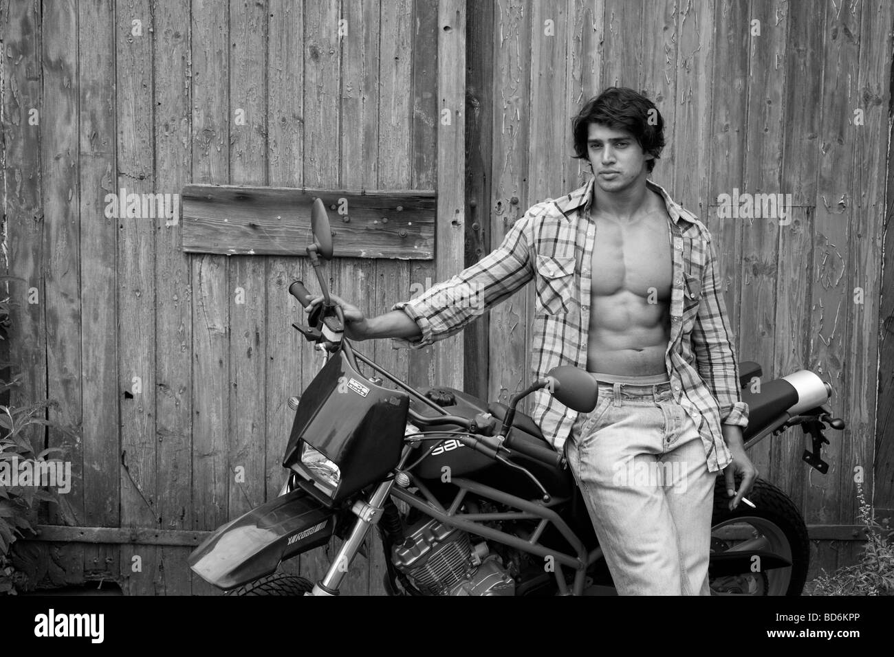 Style de vie de motard Banque d'images noir et blanc - Alamy