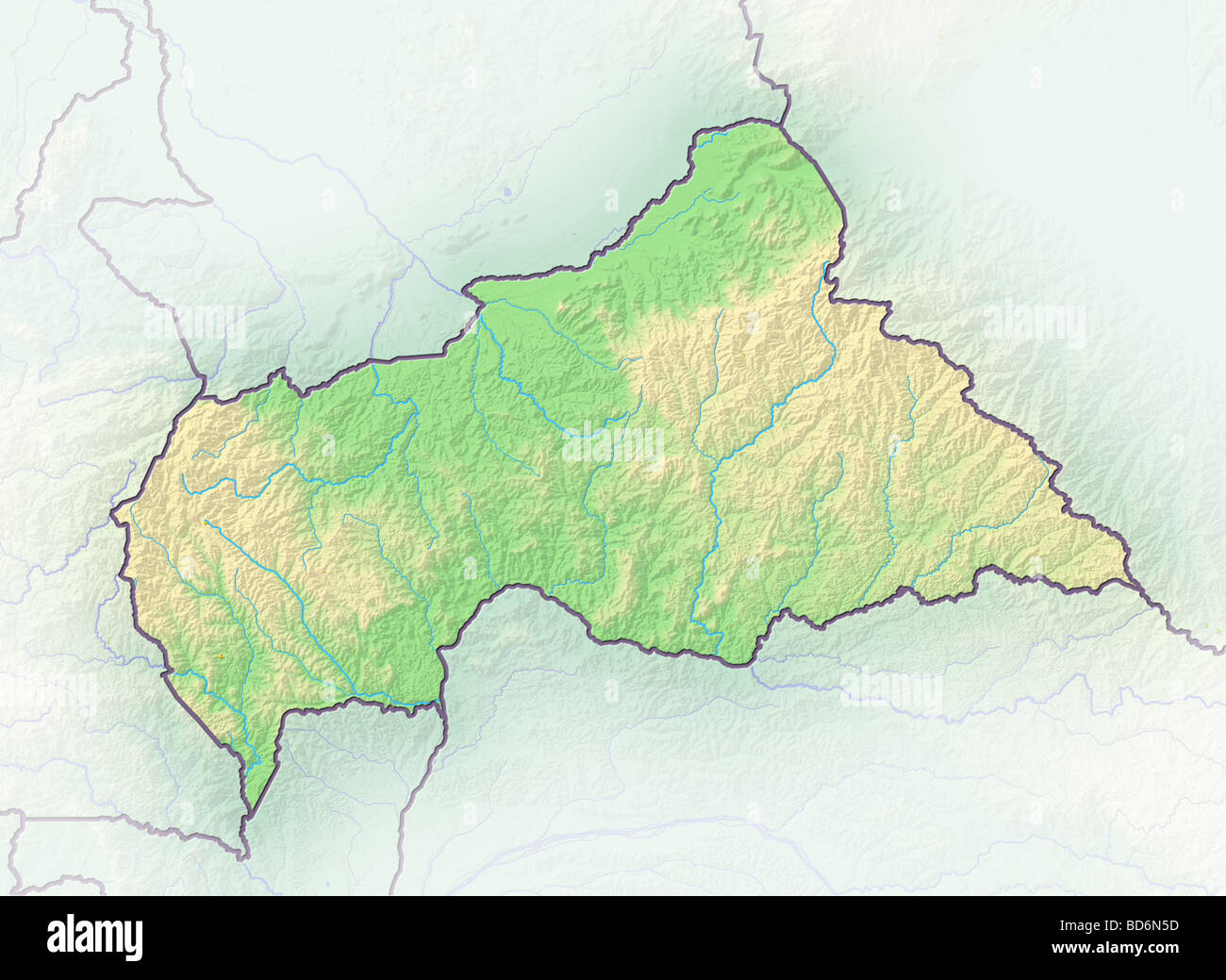 Carte de la république centrafricaine Banque de photographies et d ...