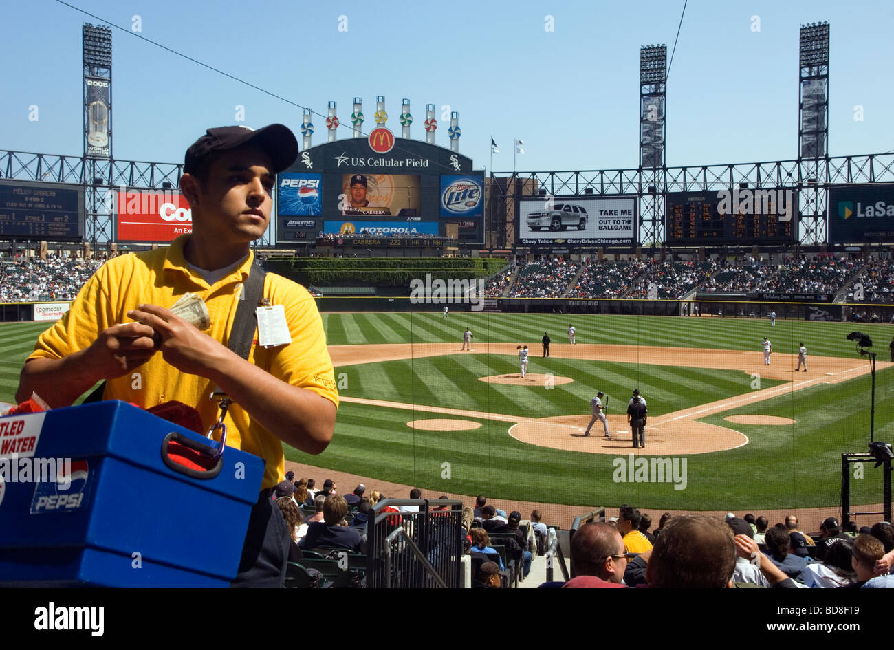 Baseball stadium vendor selling Banque de photographies et d’images à ...