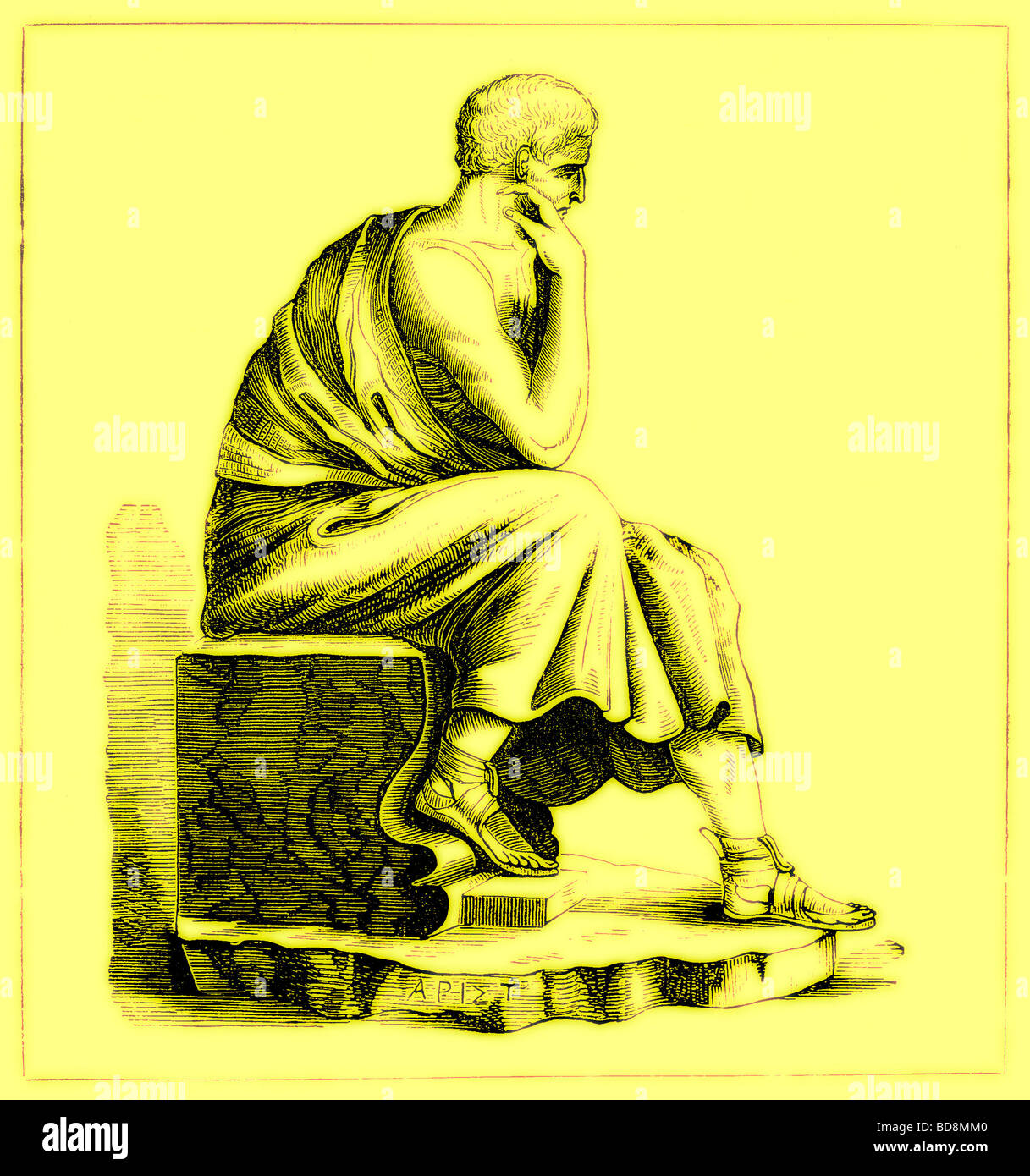 Aristote Illustration de l'histoire illustrée du monde Ward Lock c 1880 ...