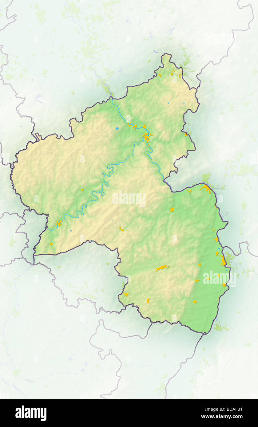 Rheinland pfalz state map Banque de photographies et d’images à haute ...