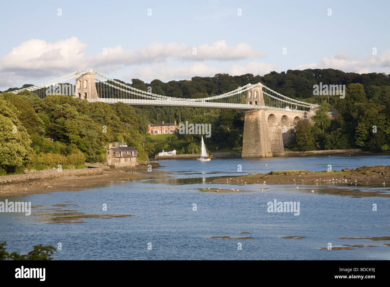 Thomas telfords iconic suspension bridge Banque de photographies et d ...