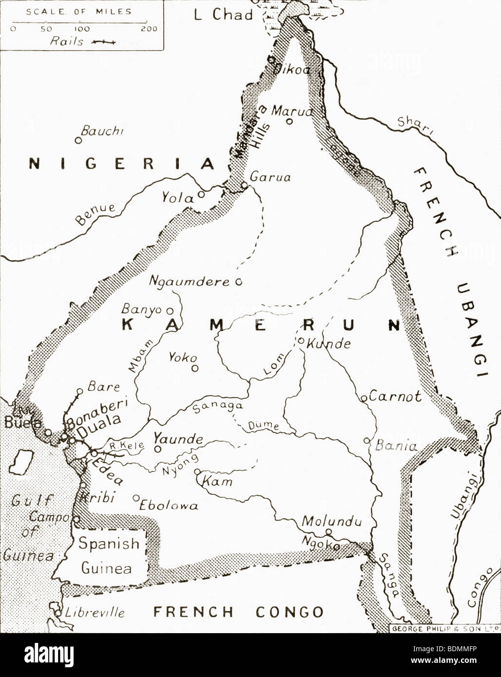 Carte du cameroun Banque de photographies et d’images à haute ...