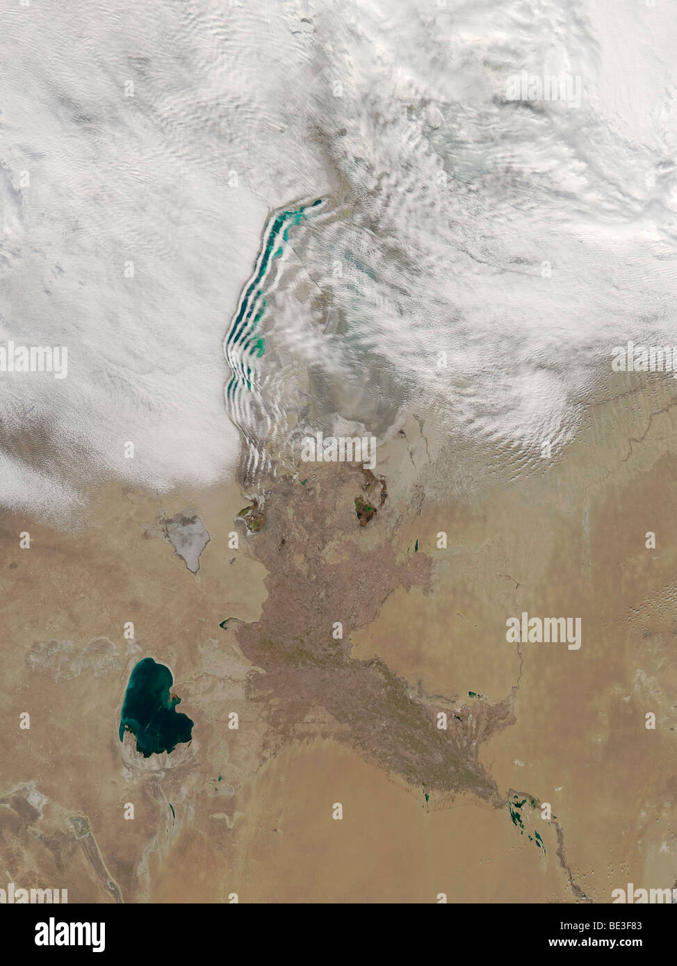 Mer aral vue de l'espace Banque de photographies et d’images à haute ...