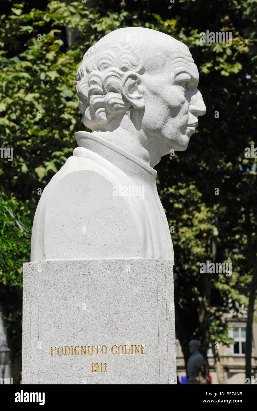 Zagreb, Croatie. Buste en marbre de Ruđer Bošković / Roger Joseph ...