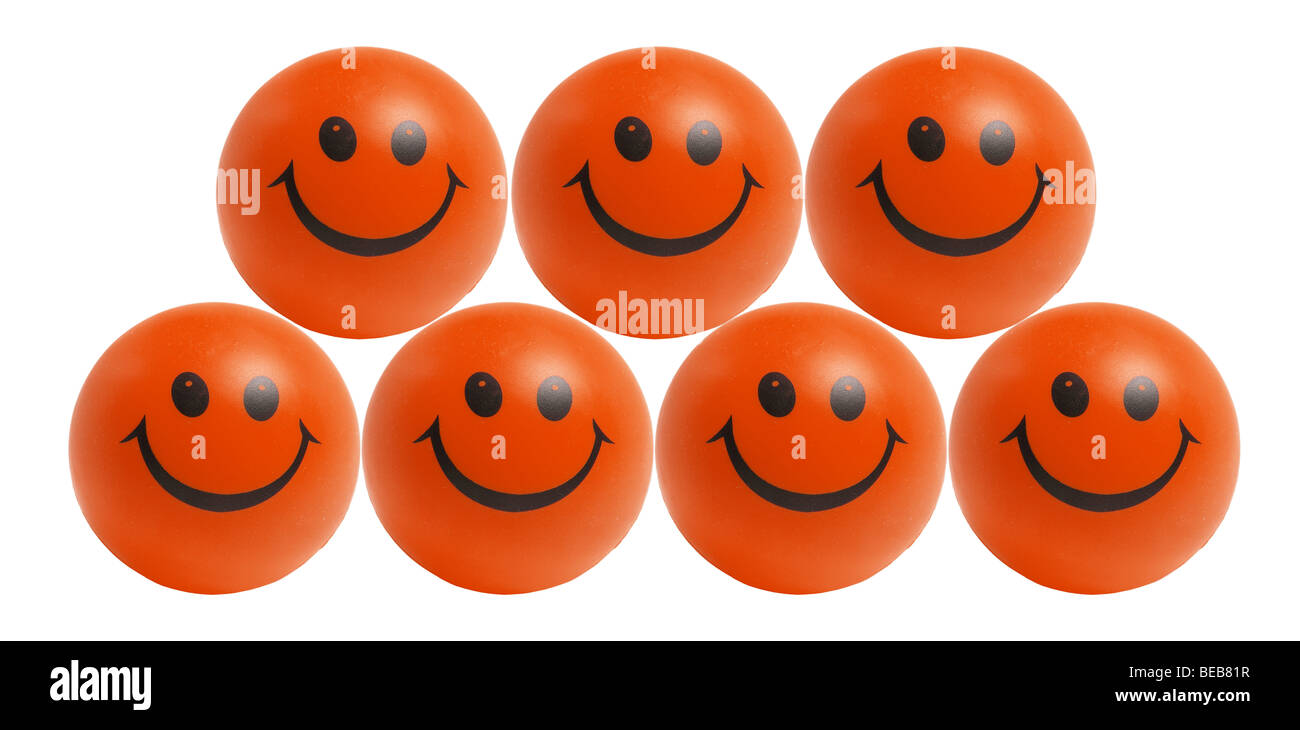 Happy smiley faces Banque d'images détourées - Alamy