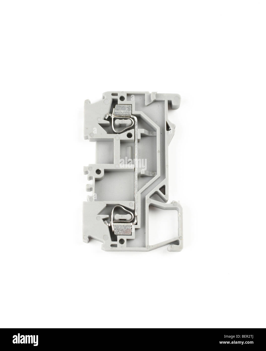 Bornier industriel (ou pince) isolé sur fond blanc Photo Stock - Alamy