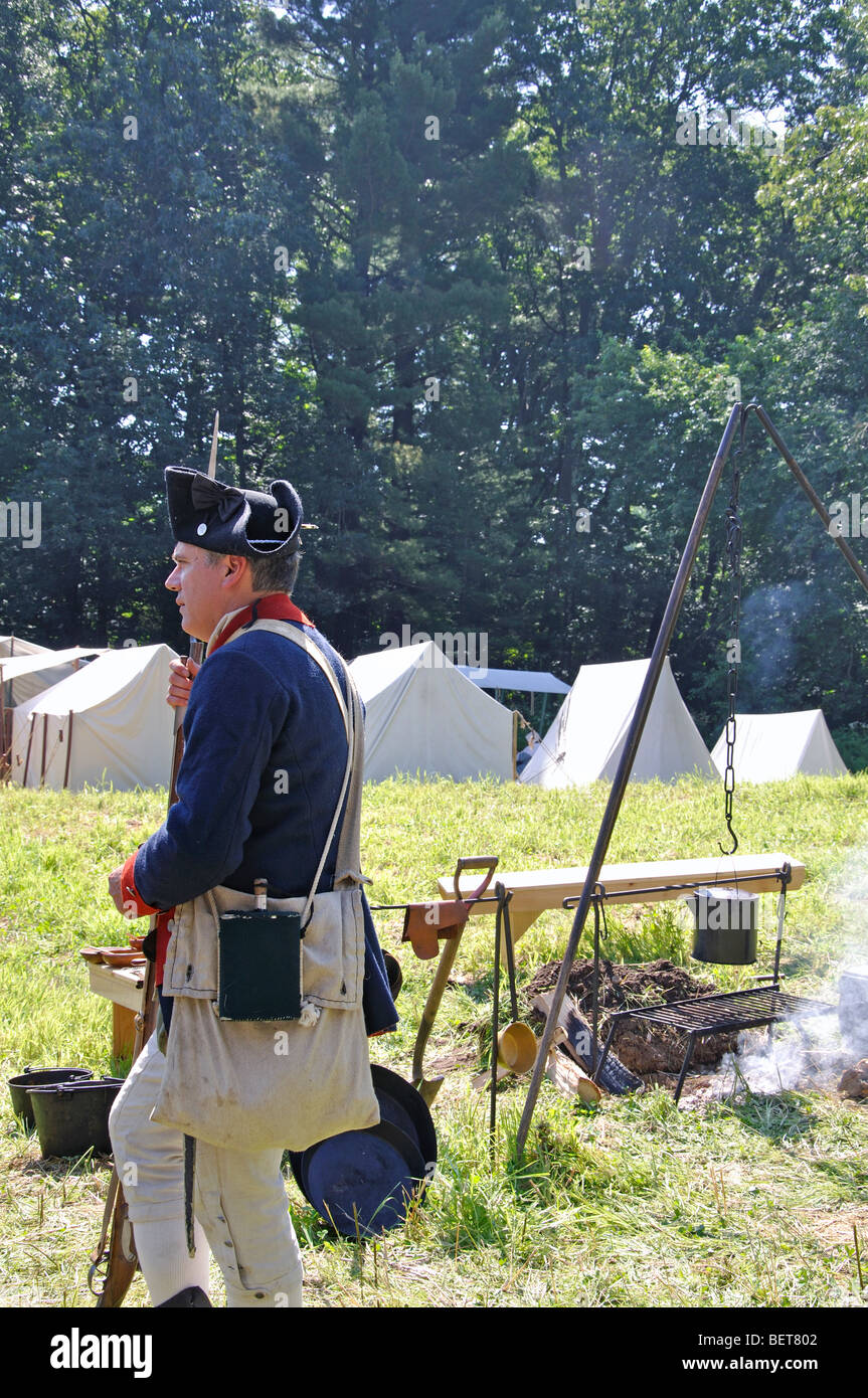 Patriote américain à la guerre révolutionnaire re-enactment (années ...