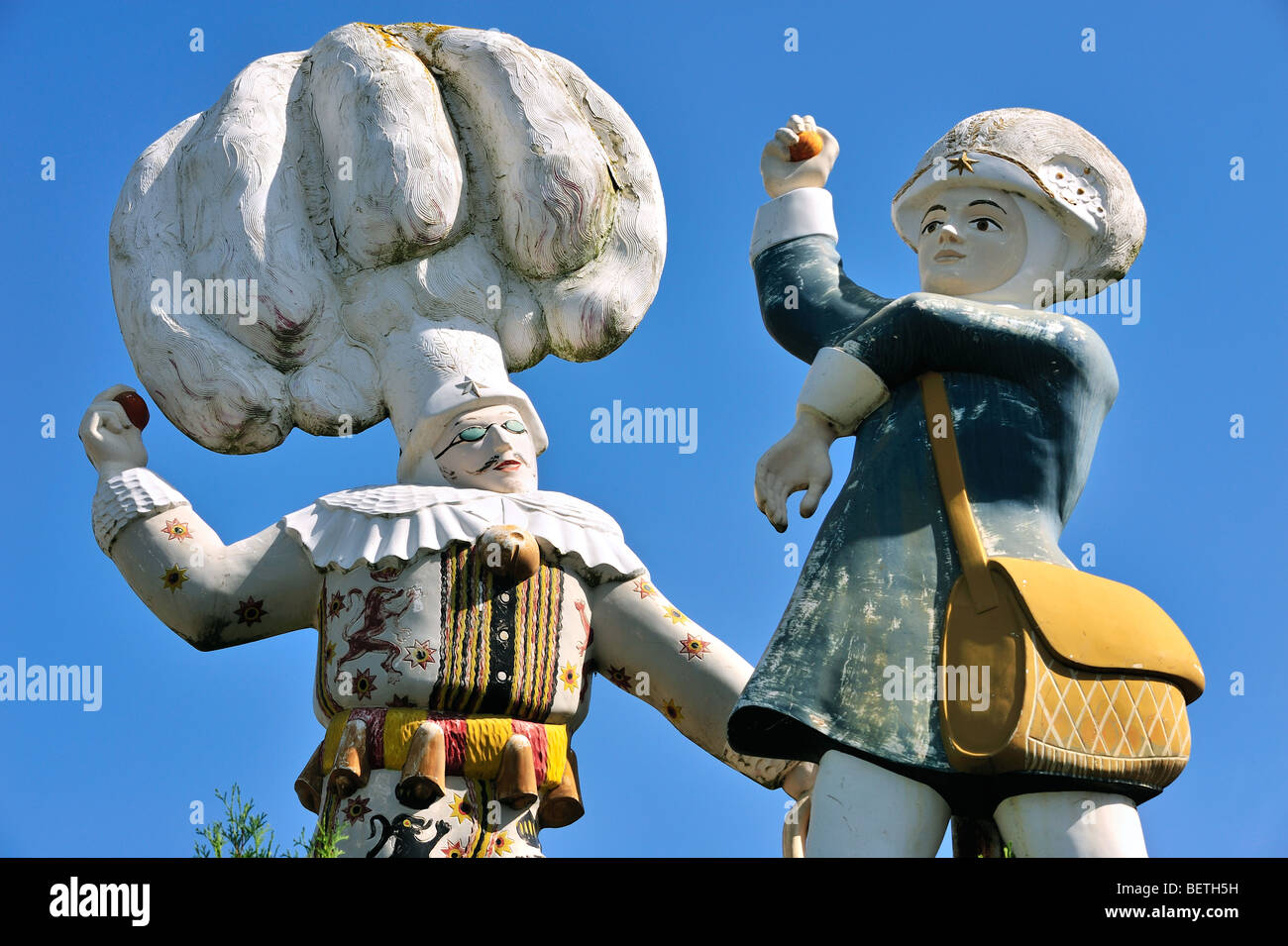 Le Gilles, folklore figures du carnaval de Binche, Hainaut, Wallonie ...