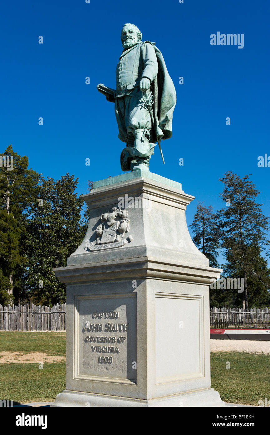 Statue du capitaine John Smith, Jamestowne historique, colonial ...