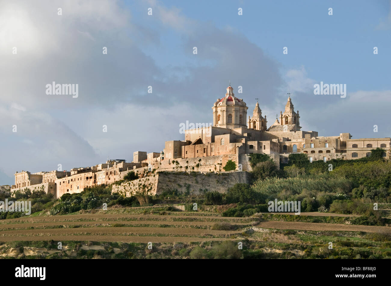 Mdina Rabat Malte ville fortifiée ville château fort Photo Stock - Alamy