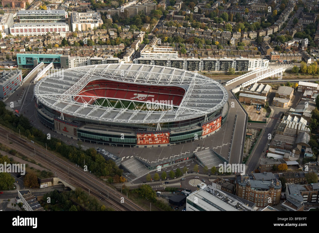 Emirates stadium arsenal london aerial Banque de photographies et d ...