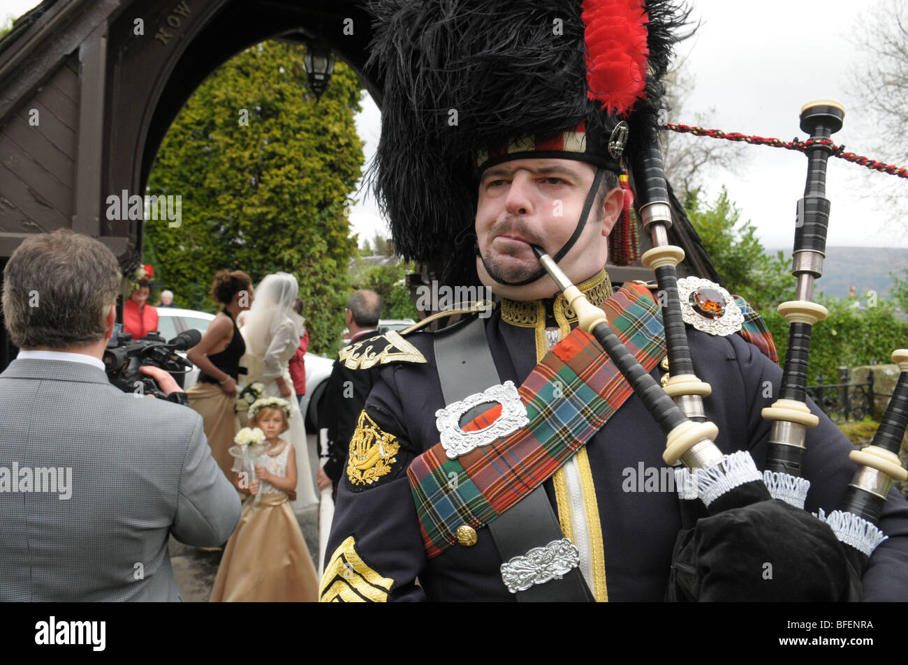 Joueur de cornemuse écossaise Banque de photographies et d’images à ...
