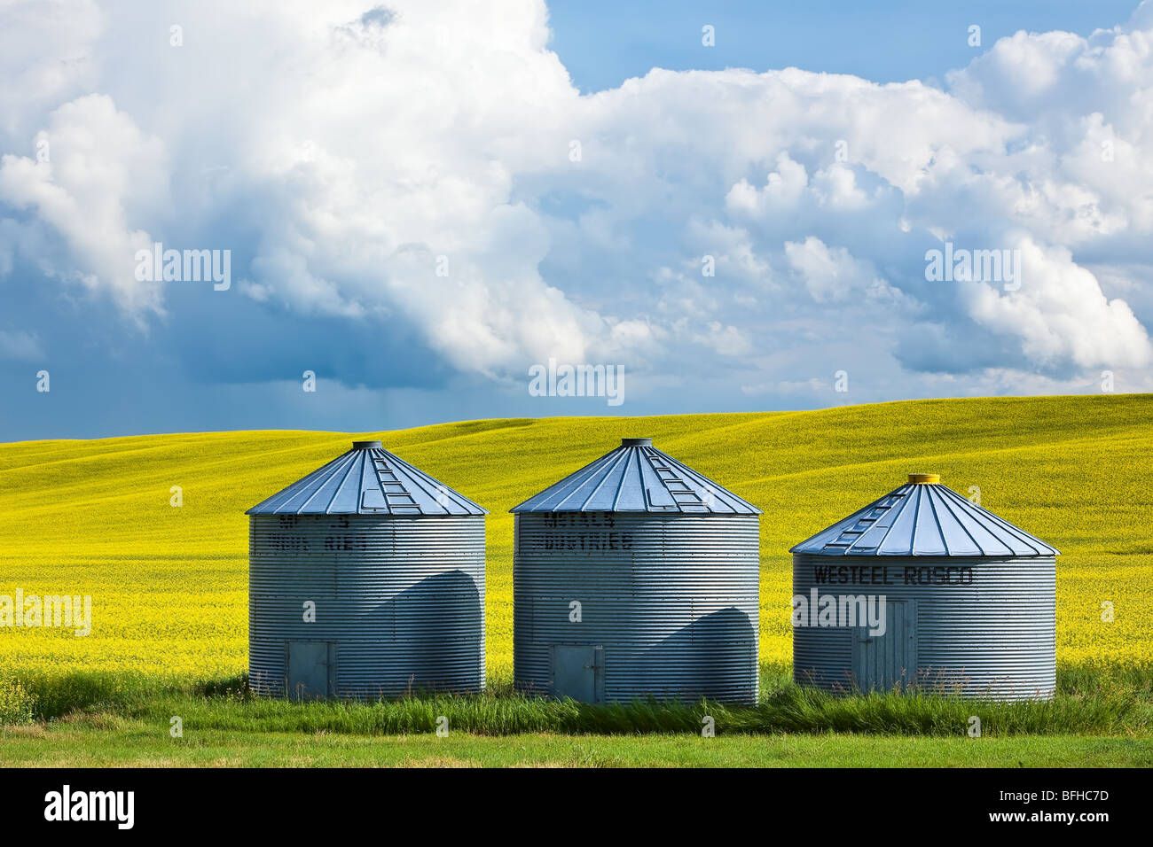 Ferme avec des silos Banque de photographies et d’images à haute ...
