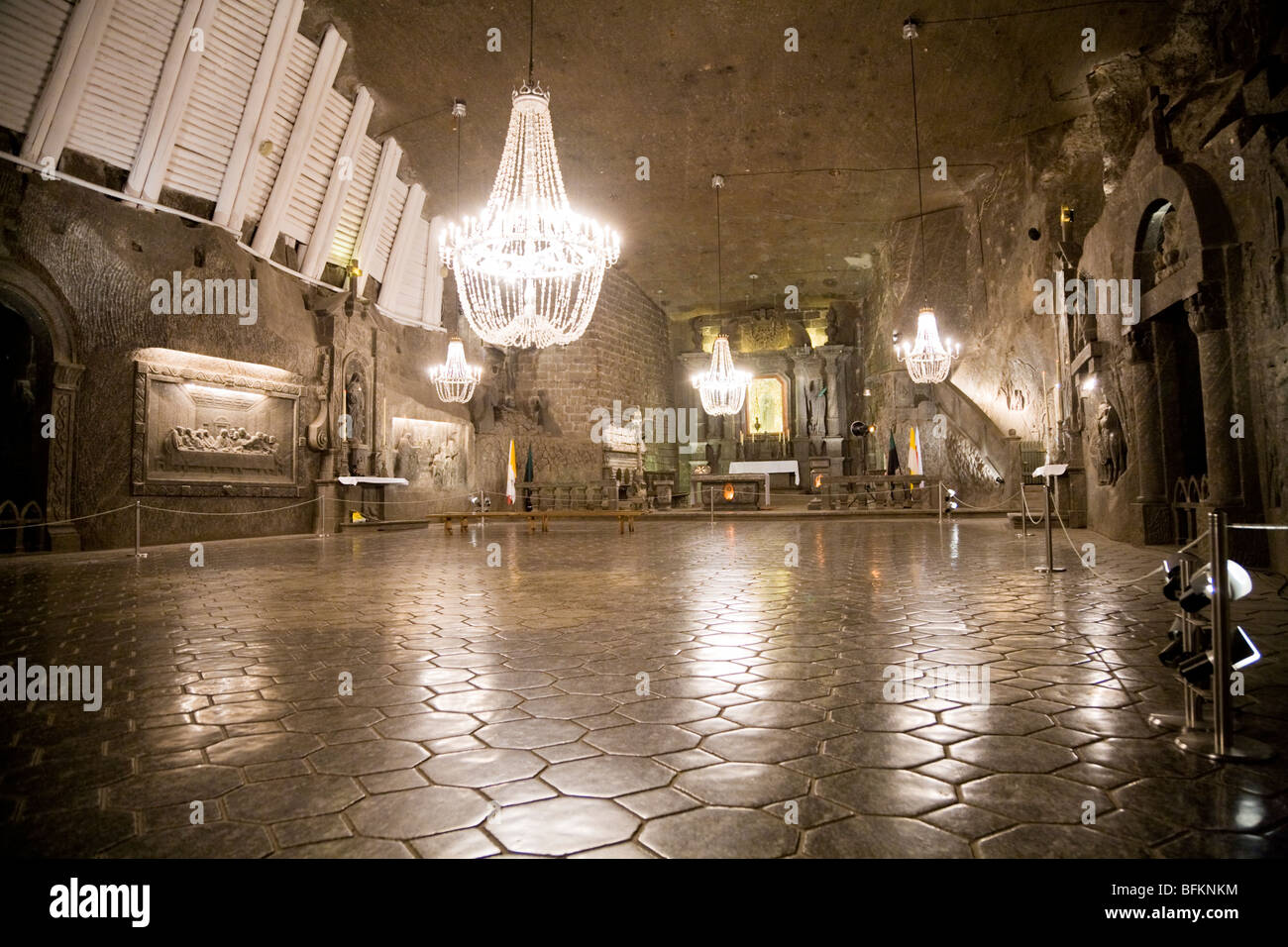 La chapelle Saint Kinga's dans la mine de sel de Wieliczka. Près de ...
