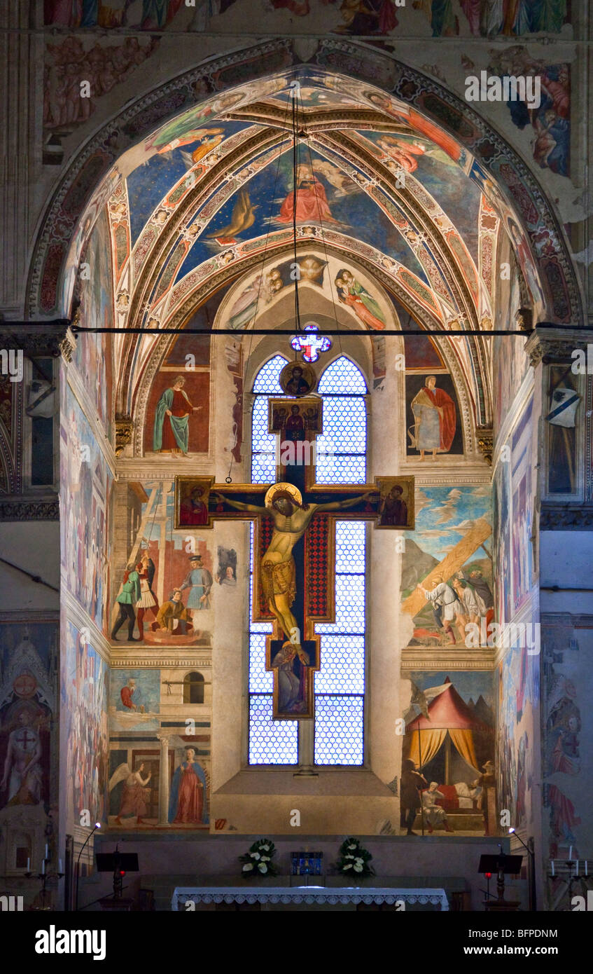 Italie,Toscane,Arezzo,l'église San Francesco avec les fresques de Piero ...