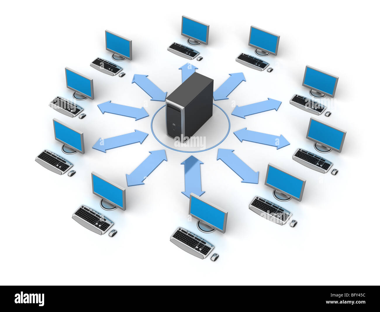 Réseau informatique Banque d'images détourées - Alamy