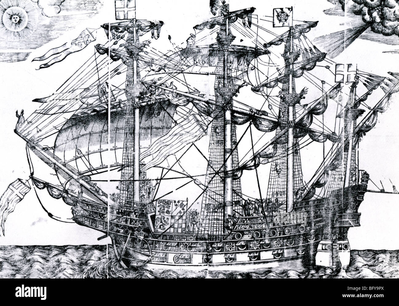 L'ARK ROYAL - fleuron de la Reine Elizabeth I Photo Stock - Alamy