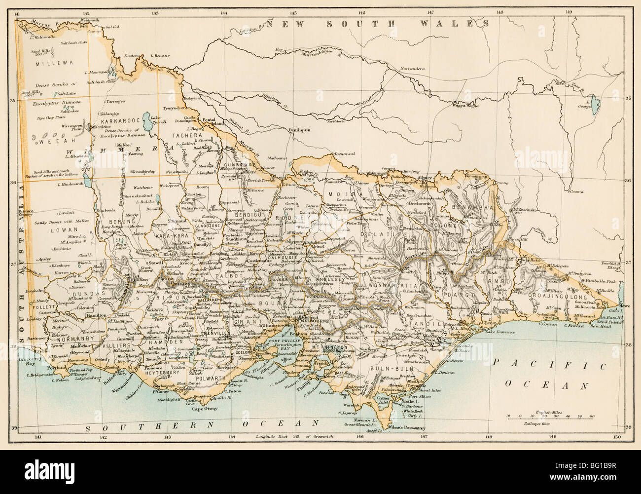 Victoria map Banque de photographies et d’images à haute résolution - Alamy
