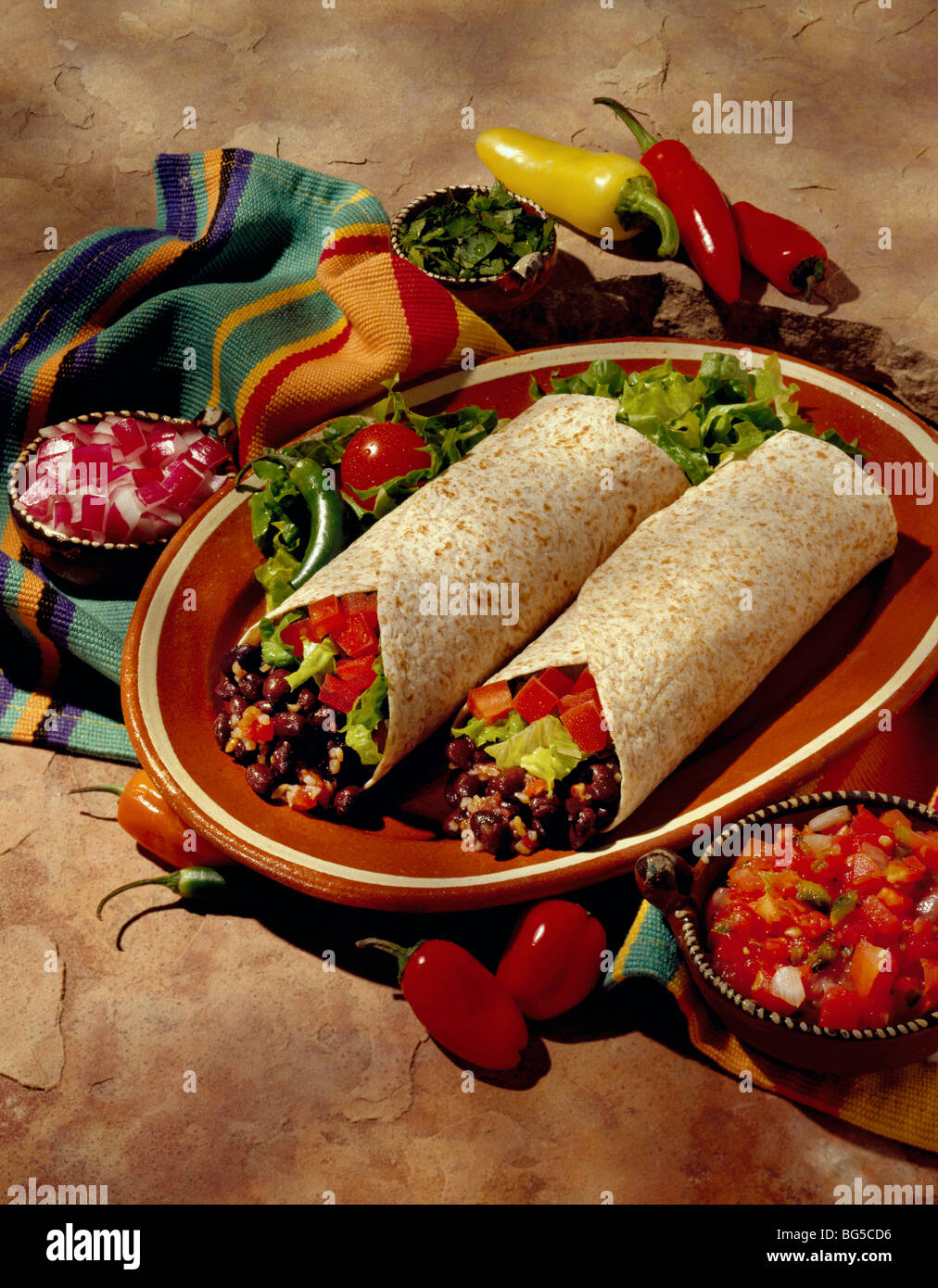 Burritos aux haricots Banque de photographies et d’images à haute ...