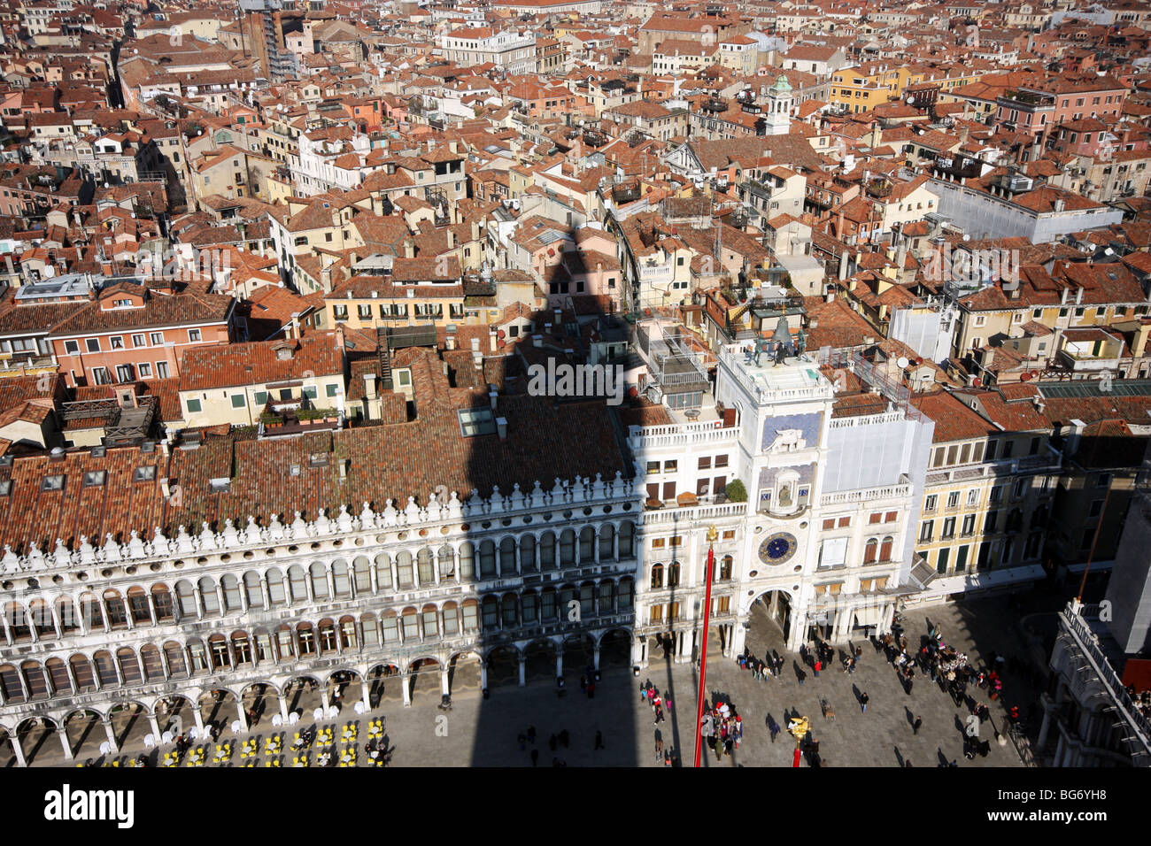 Vue aérienne de la ville de Venise à partir du haut de la Campanile, la ...